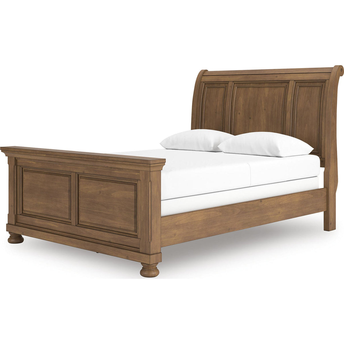 Feddinger Sleigh Bed - Medium Brown | Espace Tendance